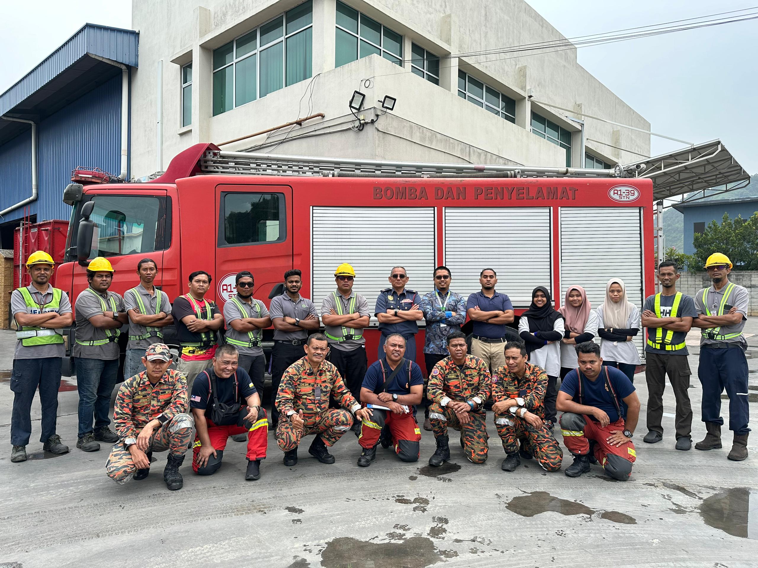 Latihan kebakaran bersama Bomba (P1) - Kitaran Recovery Sdn Bhd